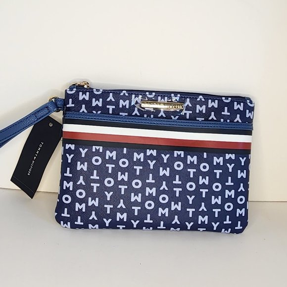 Tommy Hilfiger | Bags | Tommy Hilfiger Large Blue Wristlet Nwt | Poshmark